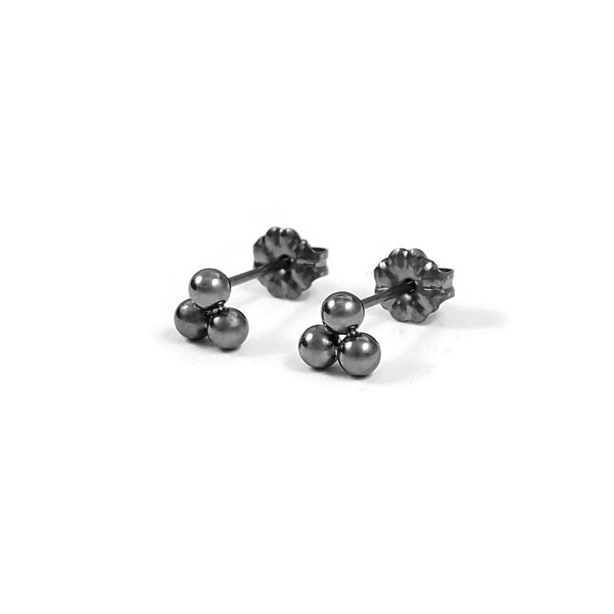 Titanium Triple Ball Stud Earrings, Hypoallergenic for Sensitive ear ...